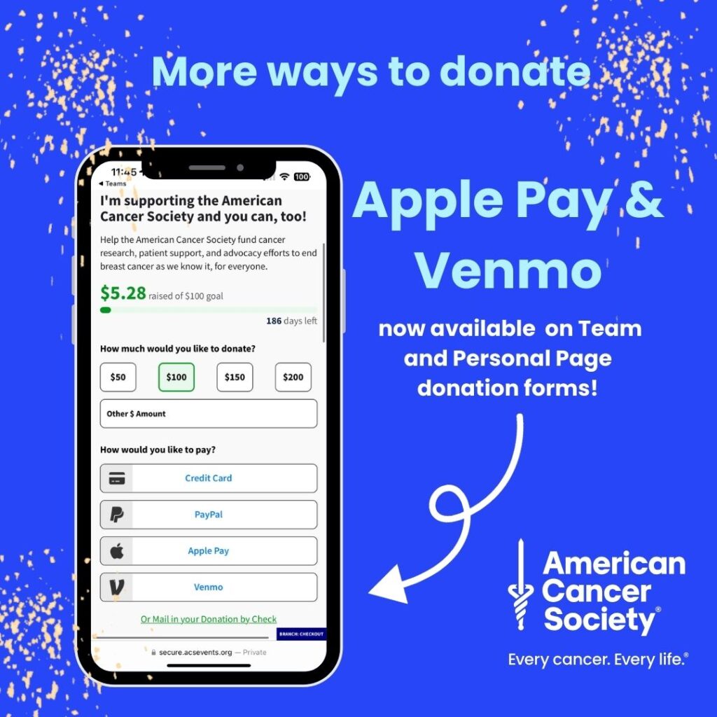 Apple Pay/Venmo now available! - American Cancer Society Resources